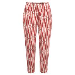 Lascana Damen 7/8-Strandhose, terracotta-creme bedruckt, Gr&ouml;&szlig;e 42