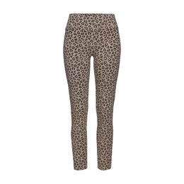 Lascana Damen Leggings, taupe-leo, Gr&ouml;&szlig;e 32/34