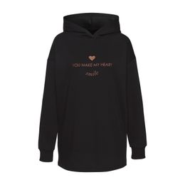 Lascana Damen Hoodie, schwarz, Gr&ouml;&szlig;e 36/38