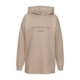 Lascana Damen Hoodie, sand, Gr&ouml;&szlig;e 36/38