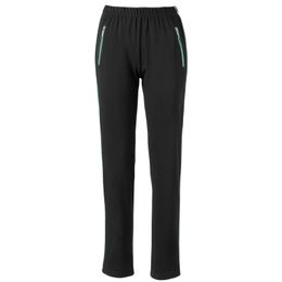 WITT Damen Freizeithose mit 2 Rei&szlig;verschluss-Taschen, schwarz-mint, Gr&ouml;&szlig;e 42