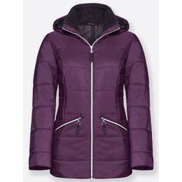WITT Damen Steppjacke mit Wattierung, w&auml;rmend, aubergine, Gr&ouml;&szlig;e 44