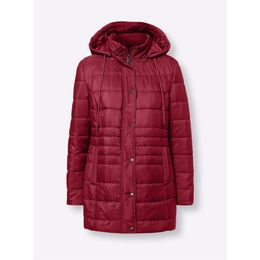 WITT Damen Steppjacke mit seitlichen Druckkn&ouml;pfen, dunkelrot, Gr&ouml;&szlig;e 52