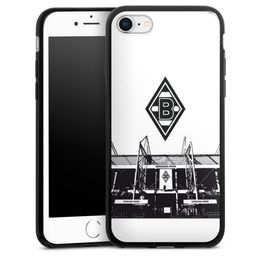 DeinDesign iPhone SE (2022) Handy Slim Case extra d&uuml;nn Silikon Handyh&uuml;lle schwarz H&uuml;lle Borussia M&ouml;nchengladbach Die Fohlen Stadium Silikon Slim Case
