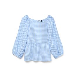 V&eacute;ro Moda Vero Moda Bluse 'VMVICHY' Damen Gr&ouml;&szlig;e L hellblau / wei&szlig;