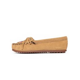 Minnetonka Mocassin 'Thunderbird' Damen Gr&ouml;&szlig;e 36 beige