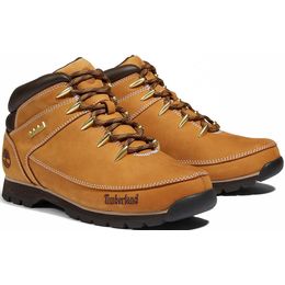 Schnürboots Timberland "EURO SPRINTMID LACE UP BOOT", Gr. 42, gelb (wheat), Leder, Sportlich, Schuhe, Winterstiefel, Schnürstiefel, Winterschuhe