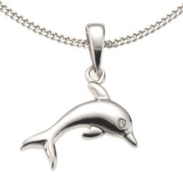 ZEEme for Kids Halskette Silber 925 rhodiniert Delfin-Motiv 36/38cm