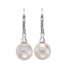 ZEEme Pearls Ohrringe Silber 925 rhodiniert mit wei&szlig;er Muschelkernperle