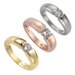 ZEEme Silber Ring Silber 925 mit Zirkonia wei&szlig;