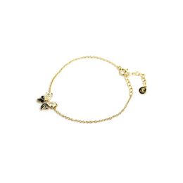 LEIS Armband 925 Sterling Silber vergoldet Gl&auml;nzend Schmetterling Zirkonia gelb