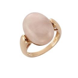 ZEEme Gemstones Ring Silber 925 mit echtem Rosenquarz 16x12mm