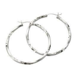 ZEEme Silber Ohrringe 925 Silber mattiert diamantiert