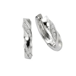 ZEEme Silber Ohrringe Silber 925 Zirkonia wei&szlig;