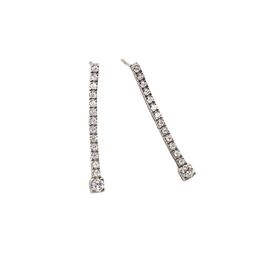 LEIS Ohrh&auml;nger 925 Sterling Silber rhodiniert Gl&auml;nzend Zirkonia wei&szlig;