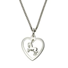 ZEEme for Kids Halskette Silber 925 Motiv Herz und Pferd
