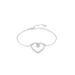 LEIS Armband 925 Sterling Silber rhodiniert Gl&auml;nzend Zirkonia wei&szlig;