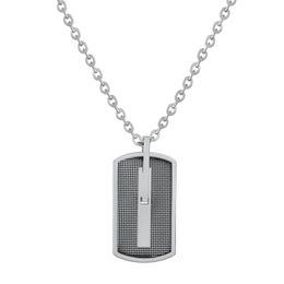 ZEEme Stainless Steel Halskette Edelstahl schwarz 50cm L&auml;nge