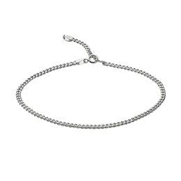 ZEEme Silber Fu&szlig;kette 925 Silber 23-26cm lang