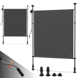 Strattore Ausziehbare Klemmmarkise / Senkrechtmarkise h&ouml;henverstellbar 150 x 310 cm - Anthrazit
