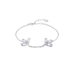 LEIS Armband 925 Sterling Silber rhodiniert Gl&auml;nzend Blume Zirkonia wei&szlig;