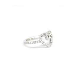 LEIS Ring 925 Sterling Silber rhodiniert Gl&auml;nzend Zirkonia wei&szlig;