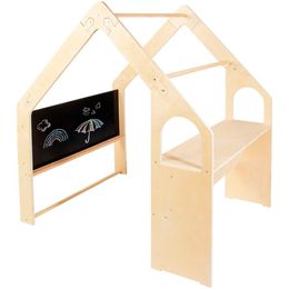 Spielhaus Pinolino "Thilda", beige (natur), Spielhäuser, KinderB:119cm H:122cm T:9cm, Holz, B:119cm H:122cm T:9cm