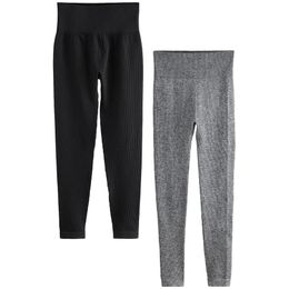next Leggings Damen Gr&ouml;&szlig;e M graumeliert / schwarz