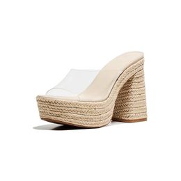 Bershka Pantolette Damen Größe 39 transparent