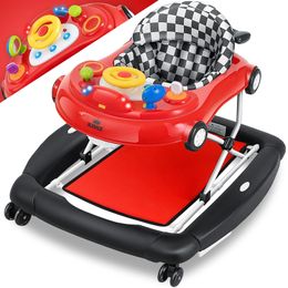 Kidiz® 4in1 Lauflernhilfe Babywalker Spiel- und Lauflernwagen Gehfrei - Schaukelfunktion Babywippe mit Rollen, Licht, Musik ,Spielecenter Esstisch Laufstuhl Laufhilfe babys ab 6 Monaten Klappbar