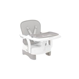 Kikkaboo Kinderstuhl, Boostersitz Chewy, Doppeltablett, Sicherheitsgurt, faltbar grau