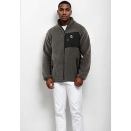 Fleecejacke Arctic Seven "ASAdvenio", Herren, Gr. L, grau (dunkelgrau), Obermaterial: 100% Polyester, Innenmaterial: 100% Polyester, Jacken, Aus hochwertigem Sherpa-Fleece