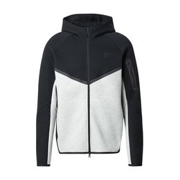 Nike Sportswear Sweatjacke 'TECH FLEECE' Herren Größe XXL hellgrau / schwarz