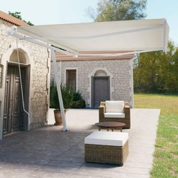 vidaXL Standmarkise Manuell Einziehbar 450x350 cm Creme