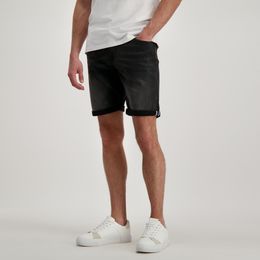 Jeansshorts Cars Jeans "HUNTER SHORT", Herren, Gr. XXL, N-Gr, schwarz (schwarz used), Web, Obermaterial: 99% Baumwolle, 1% Elasthan, unifarben, modisch, regular fit, Jeans