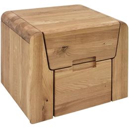 Nachtkonsole Home Affaire "Vouillé", braun, T:42cm, Sideboards, wahlweise in Kernbuche oder Wildeiche