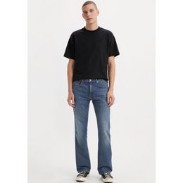 Levi's Bootcut-Jeans LEVI'S "527 SLIM BOOT CUT", Herren, Gr. 29, Länge 32, blau (my indigo story), Denim/Jeans, Obermaterial: 99% Baumwolle, 1% Elasthan, casual, slim fit, Jeans, in cleaner Waschung