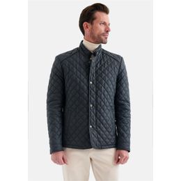 Lederjacke Pierre Cardin, Herren, Gr. L, blau (blau, dunkelblau), 100% Leder, Rautenmuster, normal, hoch geschlossener Ausschnitt, Jacken, mit Stehkragen