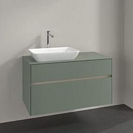 Villeroy & Boch Villeroy und Boch Collaro Waschtischunterschrank C11000AF 100x54,8x50cm, Waschtisch links, soft green