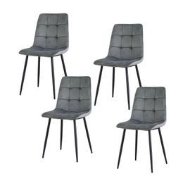 HTI-Living Stuhl Mesa Velvet Grau