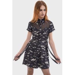 Killstar The Lost Boys - Hex-Cellent Mini Dress Kurzes Kleid schwarz wei&szlig; in XL KSRA012307