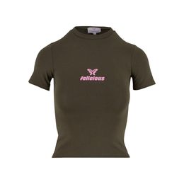 Felicious T-Shirt Damen Gr&ouml;&szlig;e L dunkelgr&uuml;n / rosa