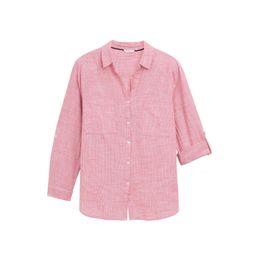 Tom Tailor Women + Bluse Damen Gr&ouml;&szlig;e XXL rot / offwhite