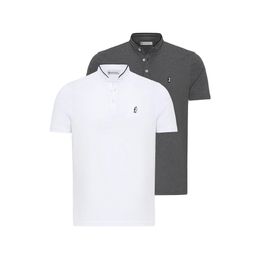 Dandalo Poloshirt Herren Gr&ouml;&szlig;e XXXL anthrazit / wei&szlig;