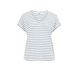 WE Fashion T-Shirt Damen Gr&ouml;&szlig;e L blau / wei&szlig;