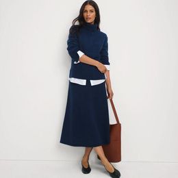LANDS' END Softer Pullover mit Rollkragen, Damen,  Blau, Polyacryl/Baumwoll-Mischung/Woll-Mischung, by Lands' End