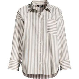 LANDS' END Langarm-Hemdbluse, Damen,  Beige, Baumwolle/Polyester-Mischung, by Lands' End