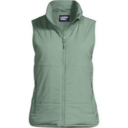 LANDS' END Leichte verstaubare Steppweste, Damen,  Grün, Nylon-Mischung, by Lands' End