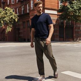LANDS' END Pendler-Hose aus Jersey-Twill, Herren,  Braun, by Lands' End