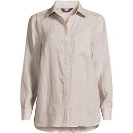 LANDS' END Leinenbluse, Damen,  Wei&szlig;, Leinen, by Lands' End